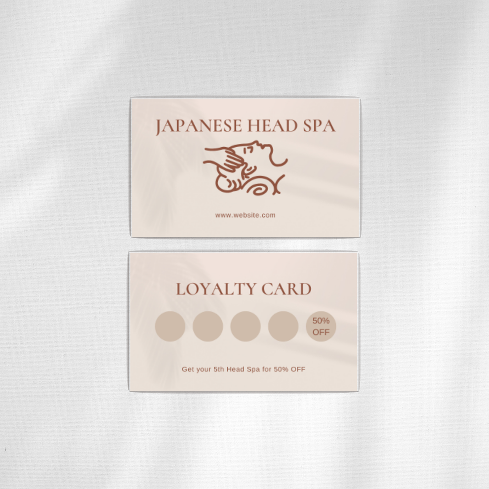 Head Spa Loyalty Card Beige Nude – Head Spa Masterclass
